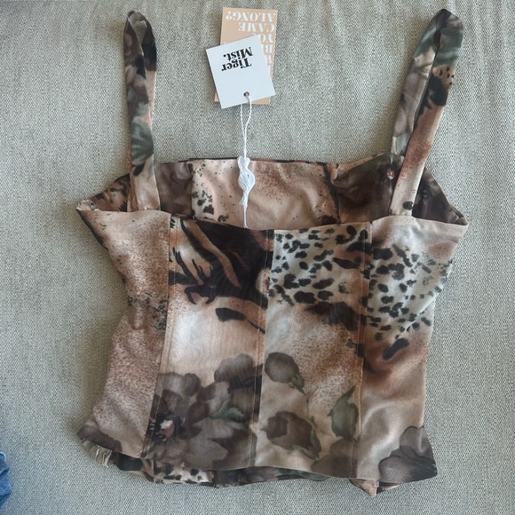 Tiger Mist | Tops | Tiger Mist Everlee Animal Print Corset Top | Poshmark